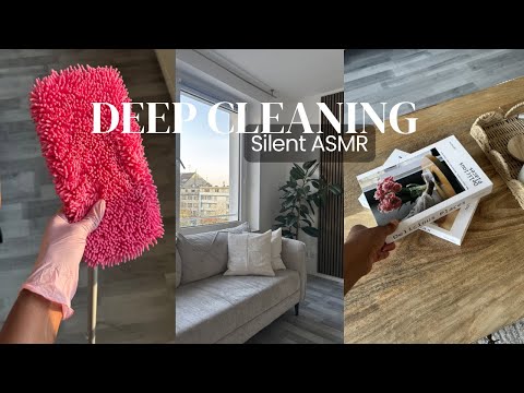 COZY RAIN CLEANING VLOG 🌧️🎀silent ASMR  Living  Room Cleaning & Windows