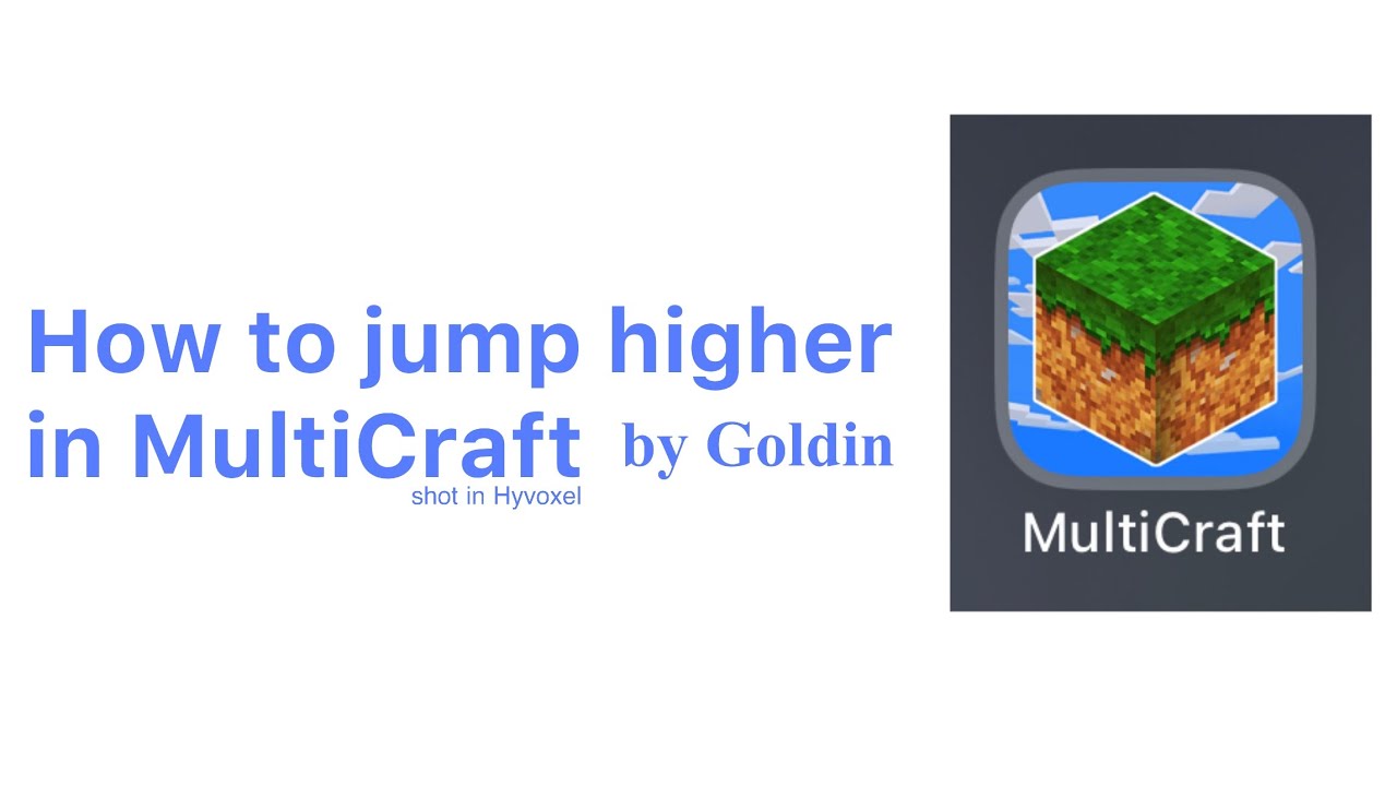 How to jump higher in MultiCraft - YouTube
