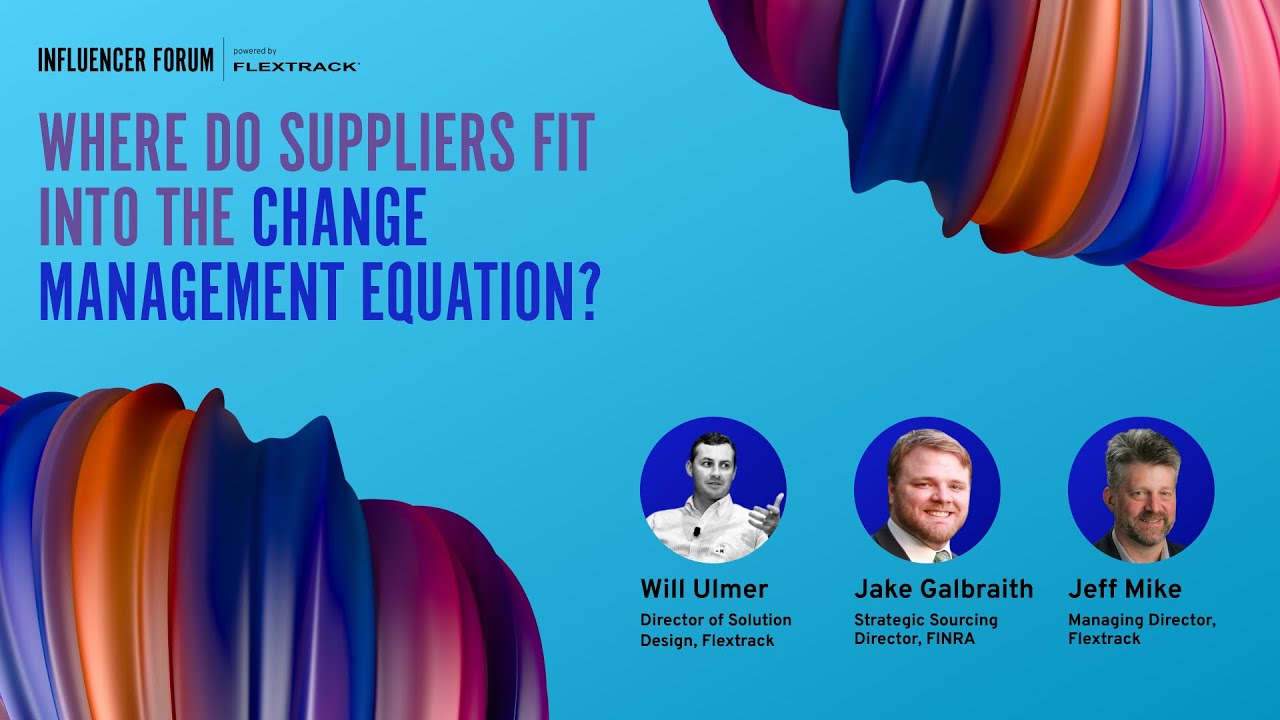 Where do suppliers fit into the change management equation? - YouTube