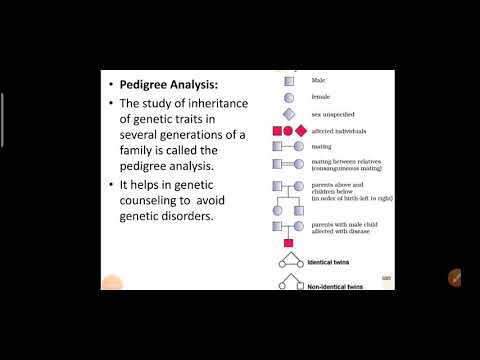 Class -12 Principles of inheritance and variation (Pedigree Analysis ...