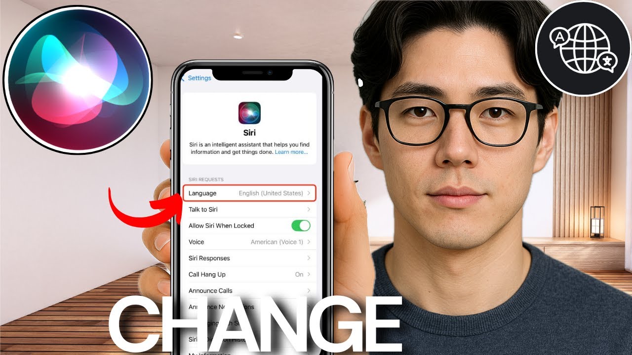 How To Change Language in Siri - YouTube