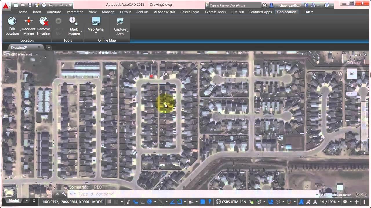 AutoCAD 2015 Geolocation - YouTube