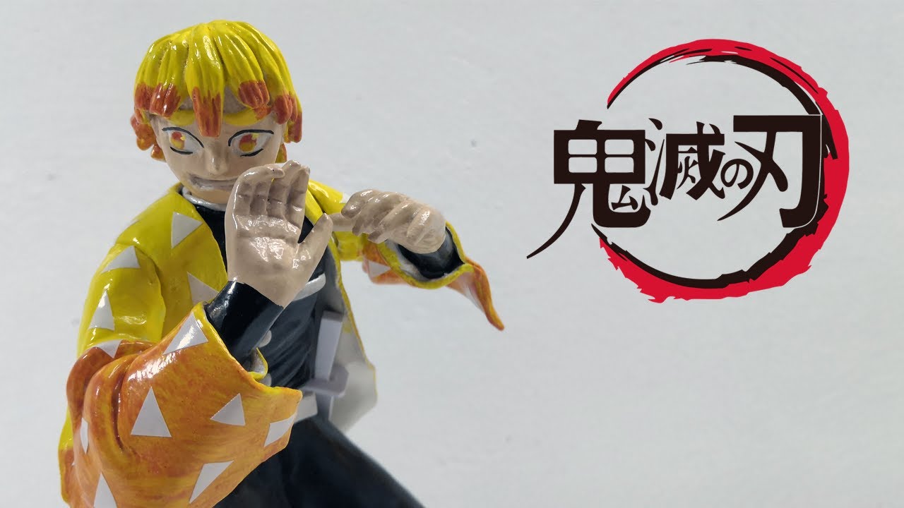 Sculpting using Air Dry Clay [25] - Zenitsu Agatsuma from Demon Slayer ...