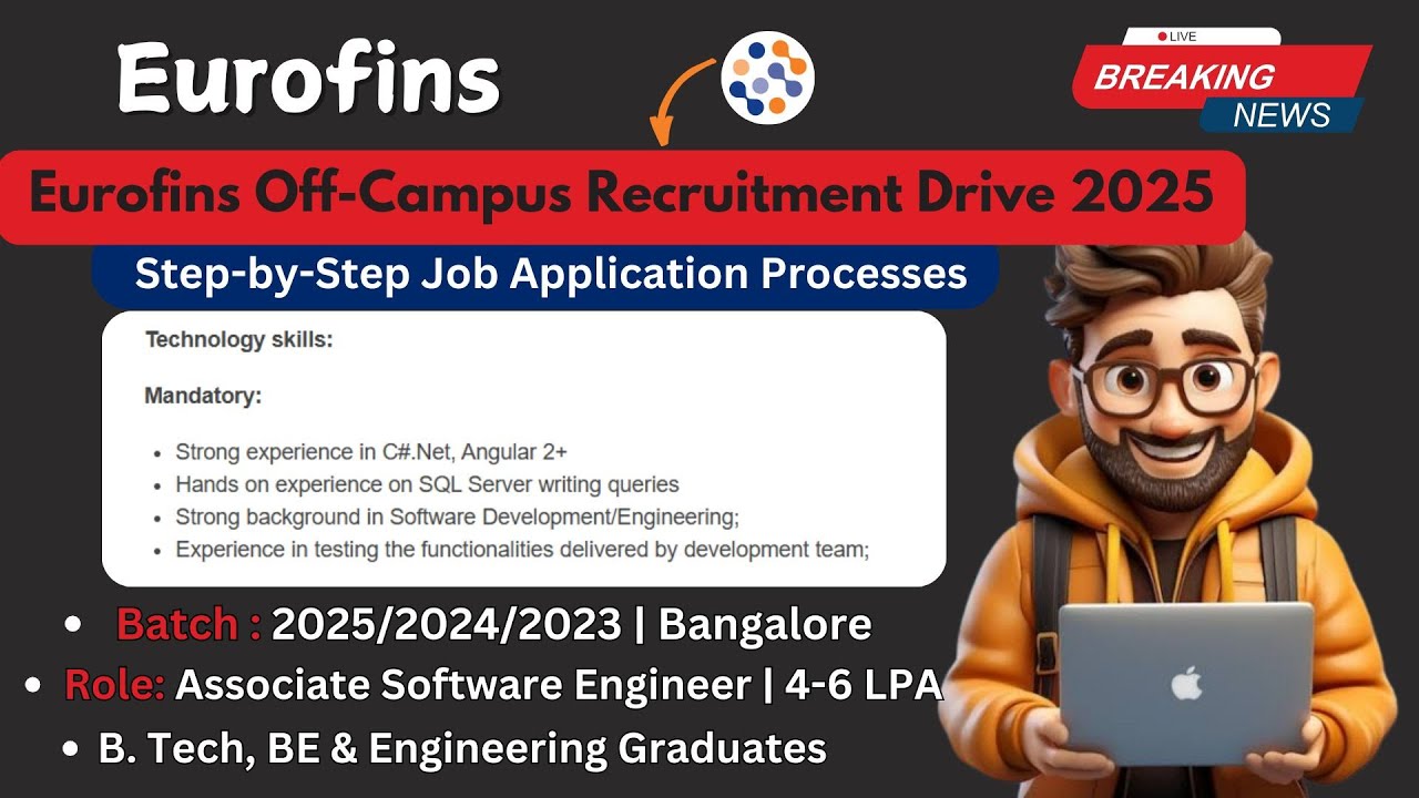 🎯Eurofins Off-Campus Recruitment Drive 2025 | Associate Software Engineer | 4-6 LPA🎯 # ...