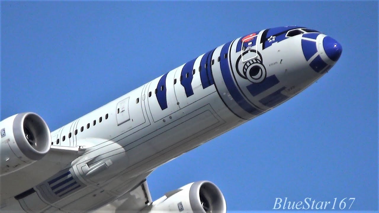 [Star Wars R2-D2] All Nippon Airways Boeing 787-9 (JA873A) takeoff from ...