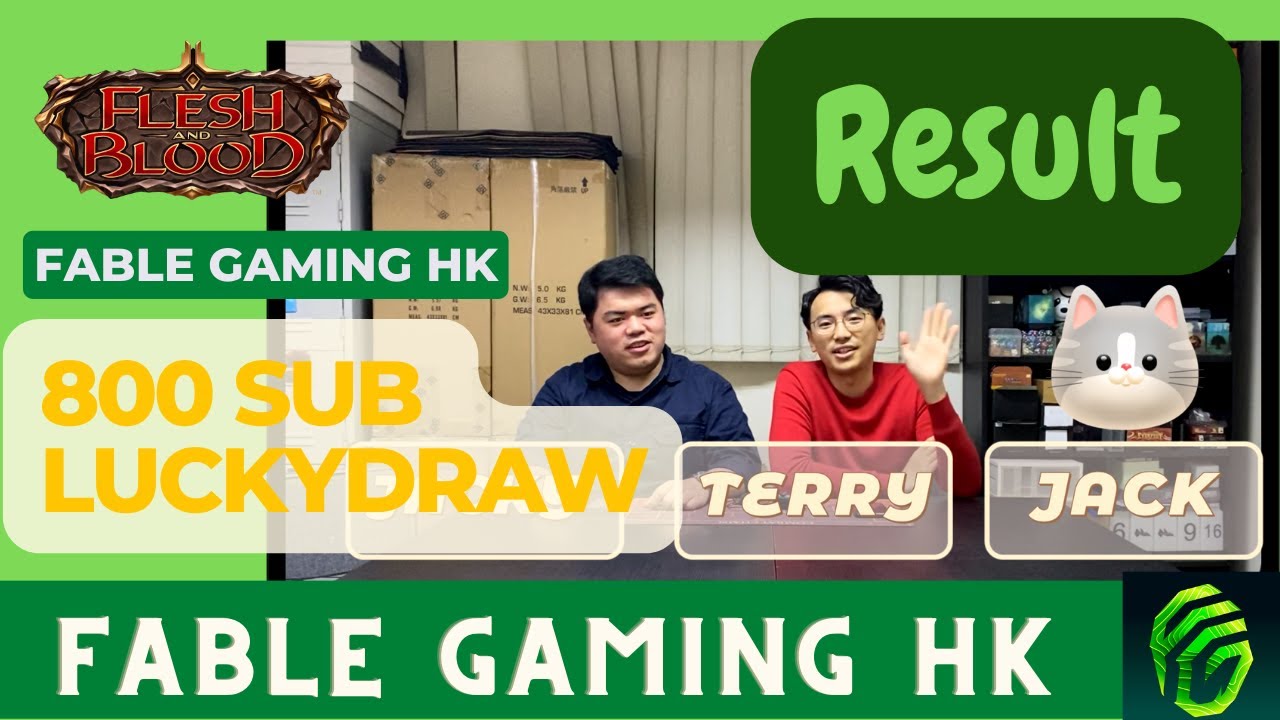 800 Sub Luckydraw Result - FABTCG - YouTube