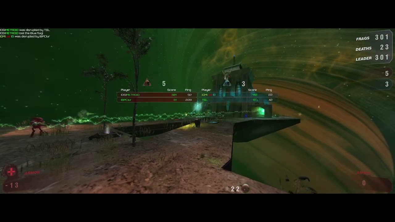 Alien Arena CTF gameplay on Martian Invaders CTF 03-16-2025 (ctf ...