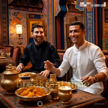 Ronaldo and Messi eating the breakfast 🥞🥞... #ronaldo #messi #breakfast ...