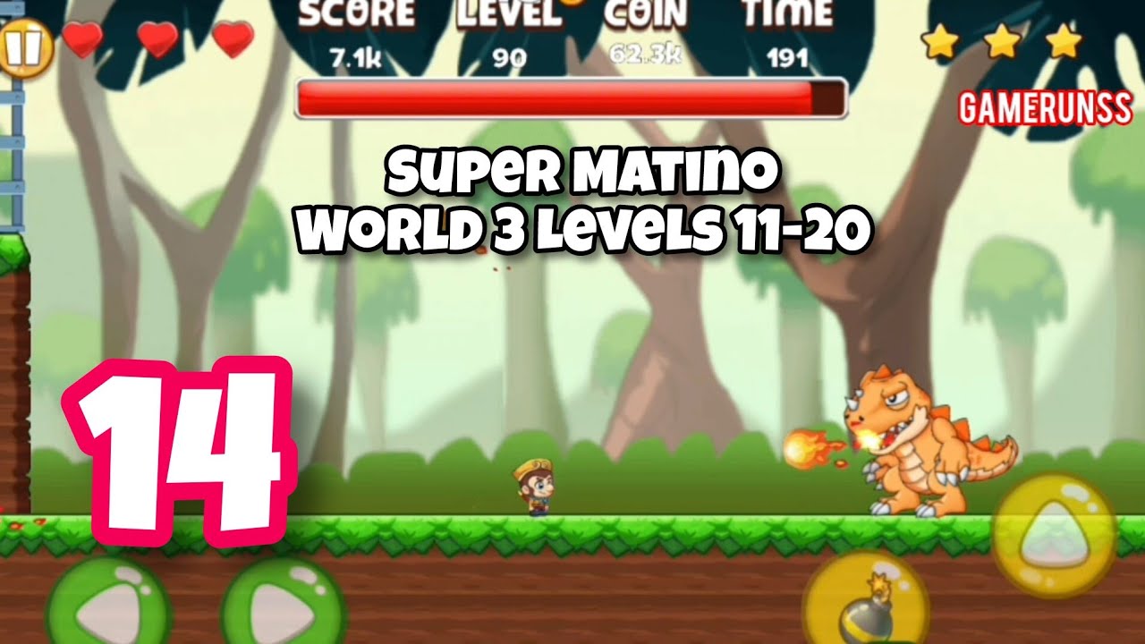 Super Matino Adventure - Gameplay Walkthrough Android Part 14 - World 3 ...