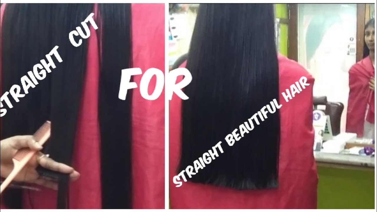 How to cut straight cut for straight beautiful hair 💇‍♀️💇‍♀️ - YouTube