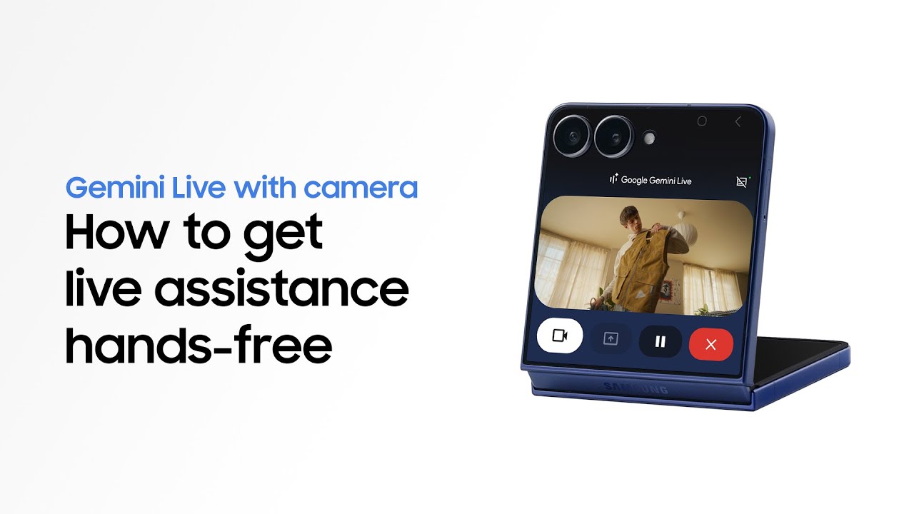 How to use Google Gemini Live with Camera | Galaxy Z Flip7 - YouTube
