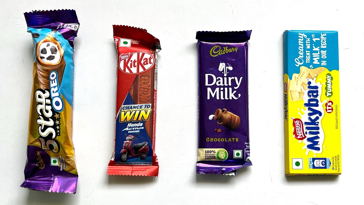 5Star Oreo vs Kitkat vs Dairymilk vs Milkybar - YouTube
