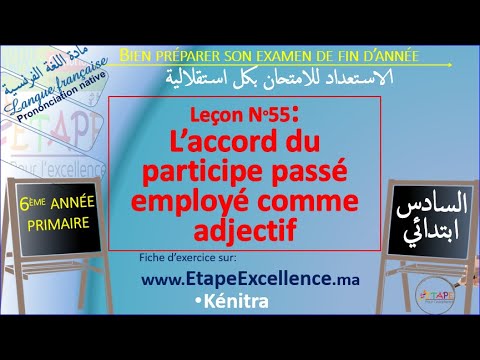 55 L'accord du participe passé employé comme adjectif - YouTube