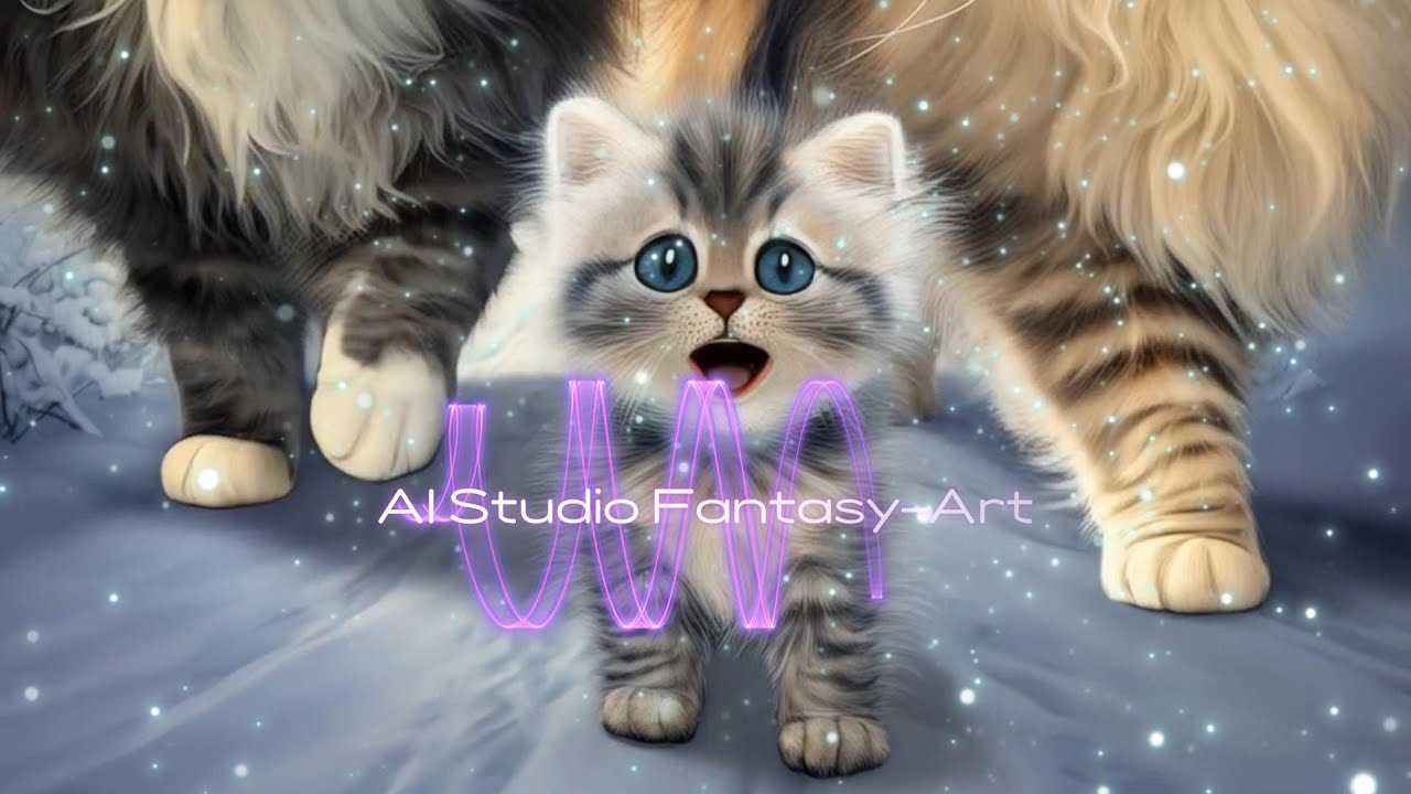 4K Animation Music Video - Main Coon Cats Love Story "Magic of Love ...