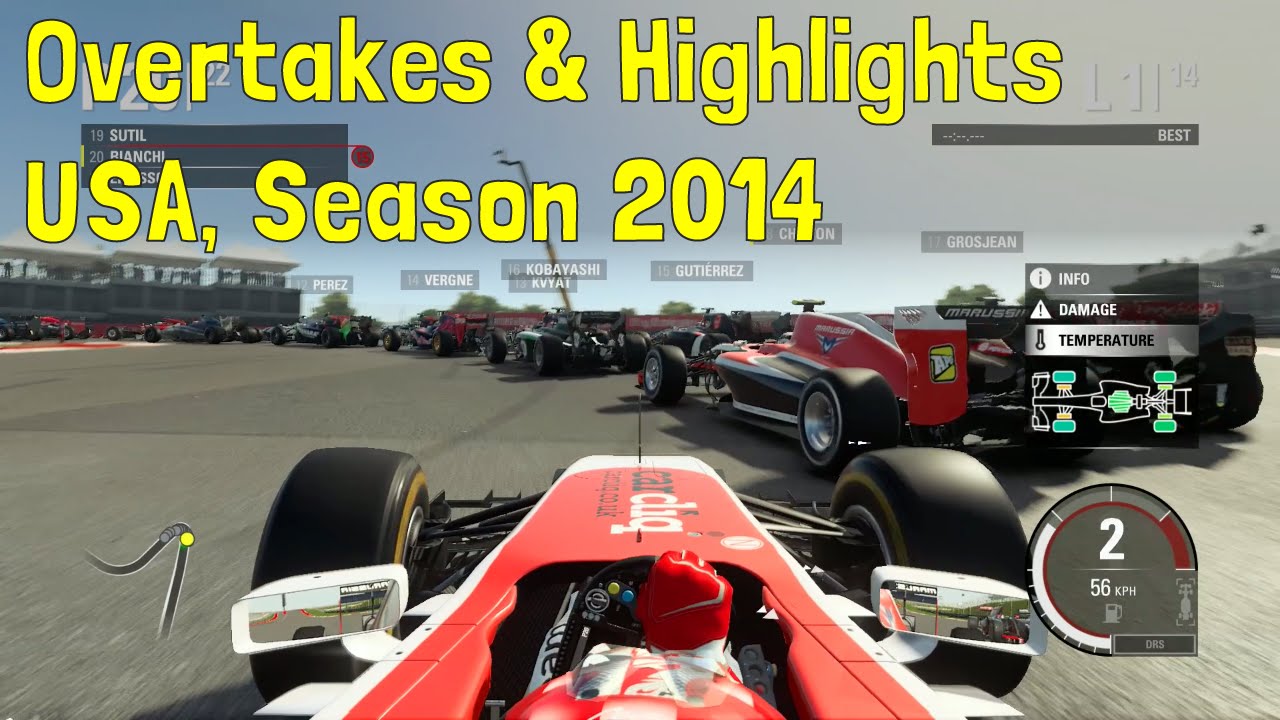 F1 2015 - Career Mode: Part 17 'USA, Season 2014' (Overtakes ...