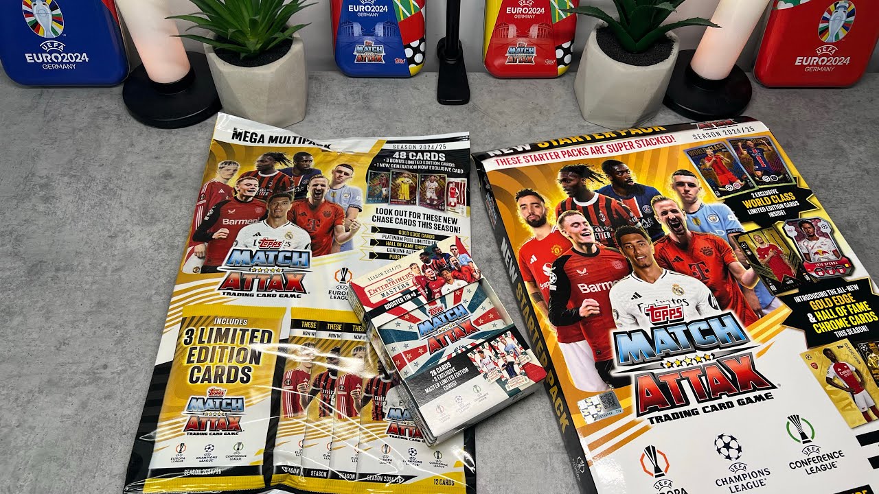Unboxing UCC 24-25 Match Attax Mega Multipack, New Starter Pack and Tin ...