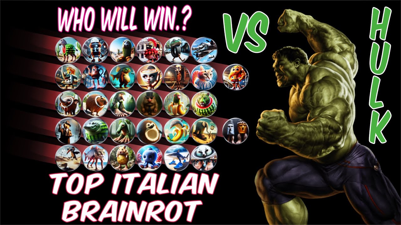 All Italian Brainrot Race Marble Race in Algodoo #24 Hulk - YouTube