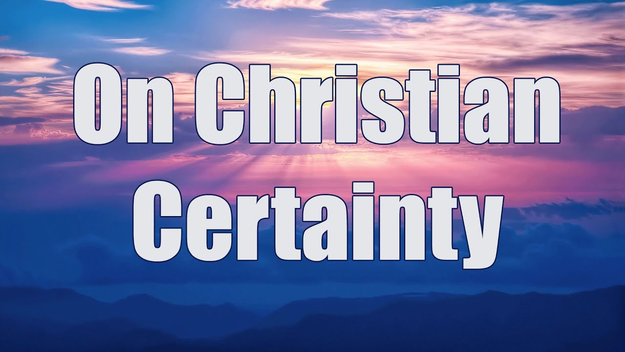 April 16th-Sermon: "On Christian Certainty" with guest preacher Rob ...