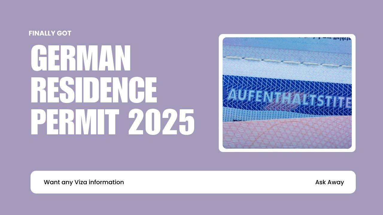Finally Got German Residence Permit 2025 By Z&N Germany Life Style ...