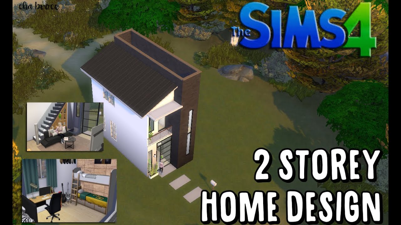 Two Storey House Design | The Sims 4 Speed Build - YouTube