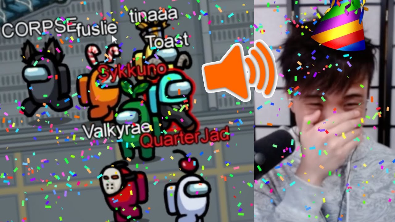 Sykkuno celebrates hitting 2 MILLION! | Proximity Chat Among Us ft ...