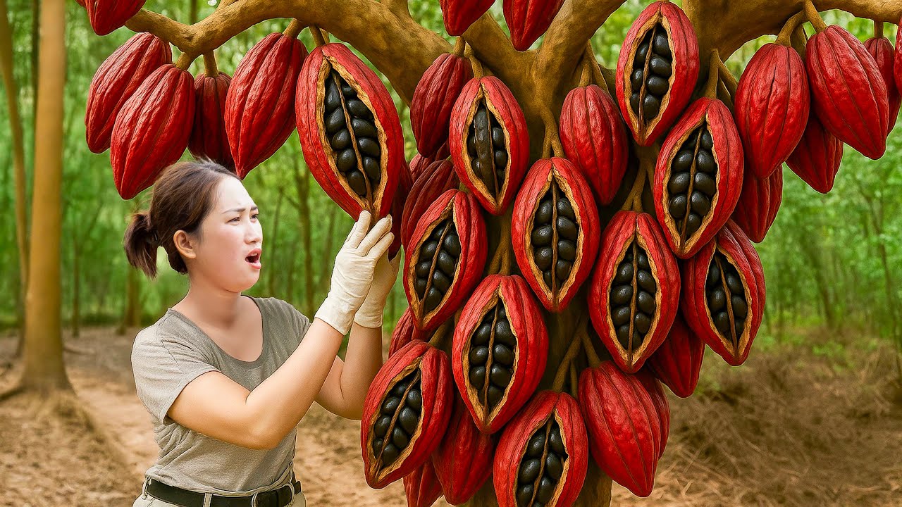Harvest Black Jade Fruit to sell | Village Life Moments | Mountain ...