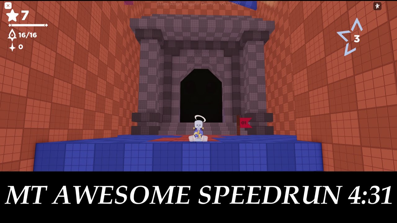 Mt Awesome Speedrun 4:31 | Stars Align Engine Demo | Roblox - YouTube