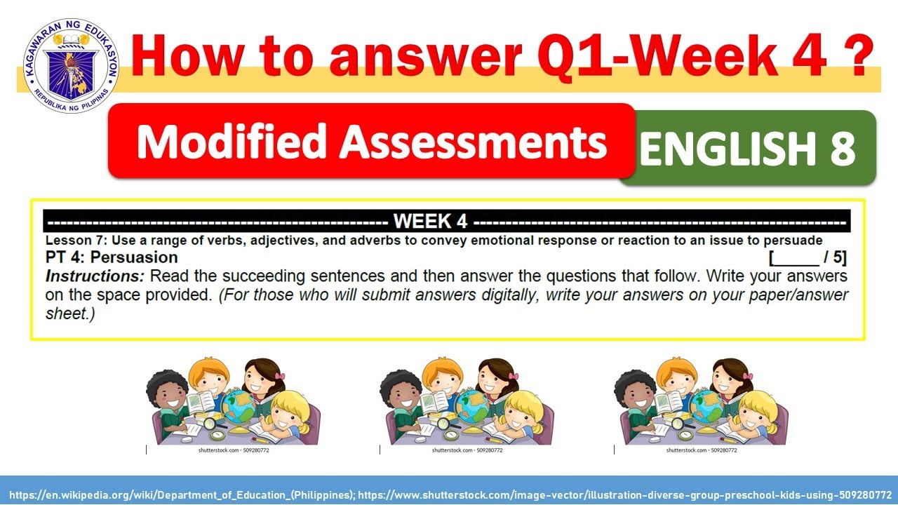 HOW TO ANSWER Q1-WEEK 4? | MODIFIED ASSESSMENT SHEETS | klasinfonetwork ...