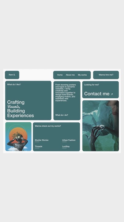 🍱 Bento style portfolio website design. #webdesign #website # ...