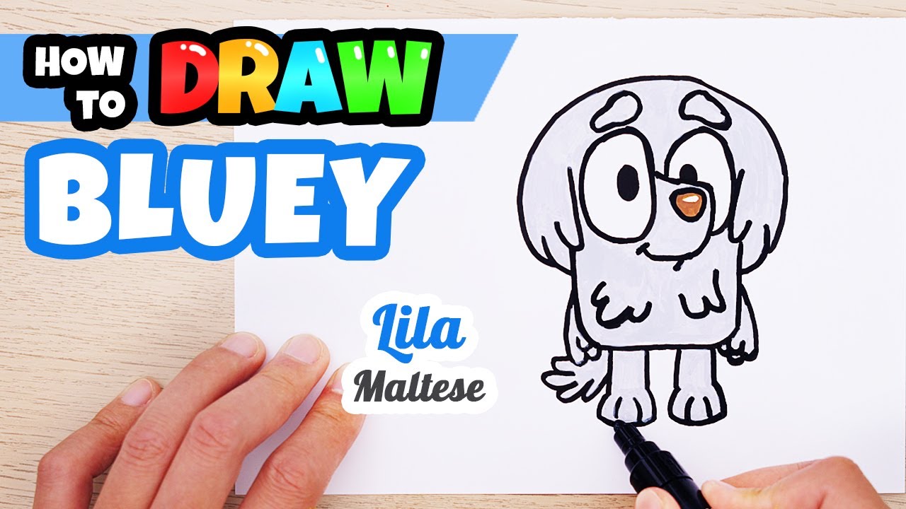 How to draw Bluey Family | Lila | Kids Drawing | Step by Step | Kids ...