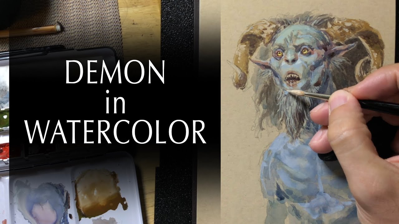 CREATURE PAINTING (In Watercolor) - YouTube