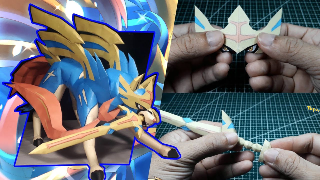Pokemon Figures Making | ZACIAN legendary sword | Pokemon Papercraft ...
