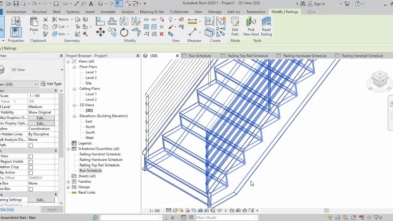 REVIT COACH THAILAND : การถอดจำนวนขั้นบันได - YouTube