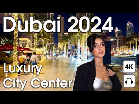 Dubai 🇦🇪 Night JBR, Luxury City Center & Burj Khalifa [4K] Walking Tour Compilation