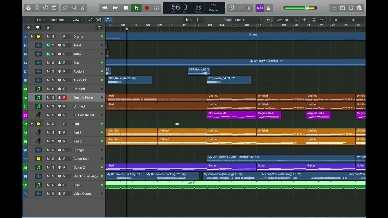 My Girl - Temptations (backing track) Logic Pro Template - YouTube