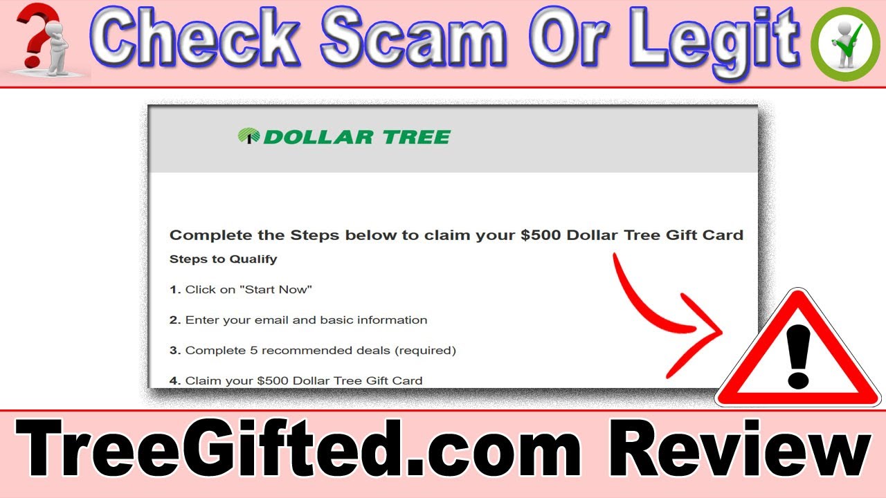TreeGifted.com Review 😱 $500 Dollar Tree Gift Card Scam EXPOSED! | Don ...