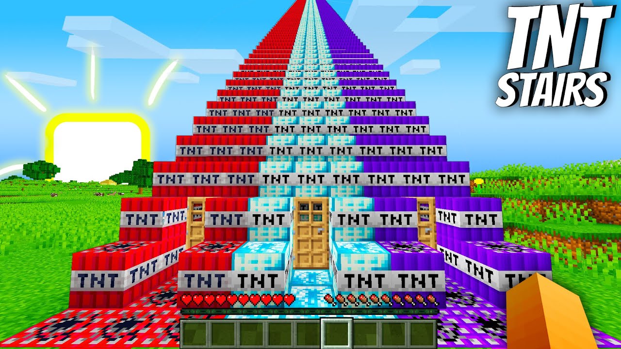 Where do lead TNT STAIRS in Minecraft ? Which is BETTER NEW TNT ...