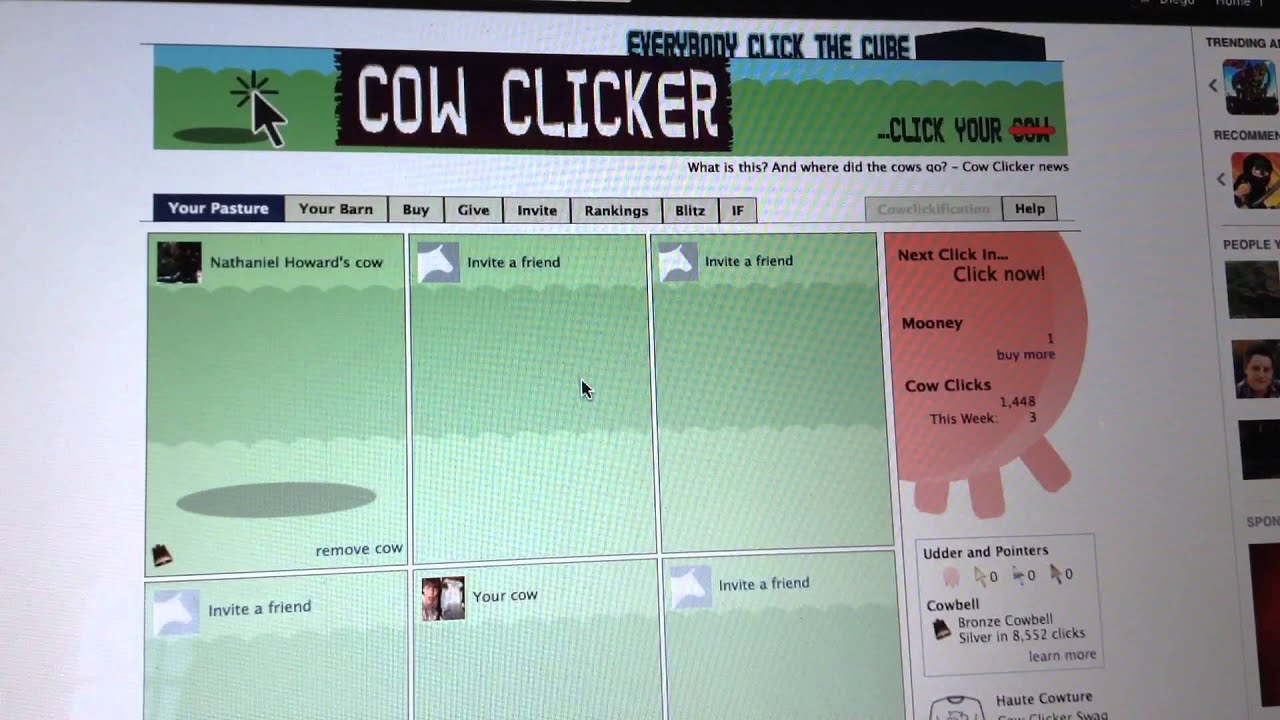 Cow Clicker - YouTube