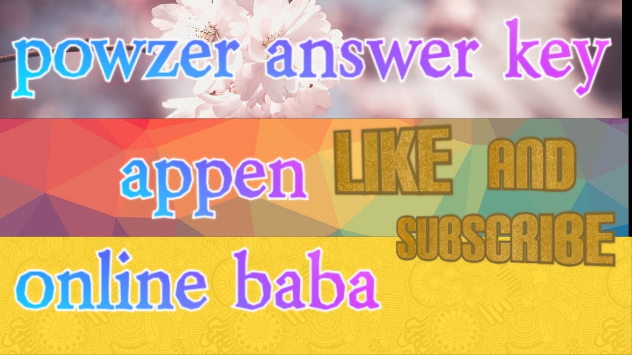 powzer answer key appen // online baba appen // 2022 - YouTube