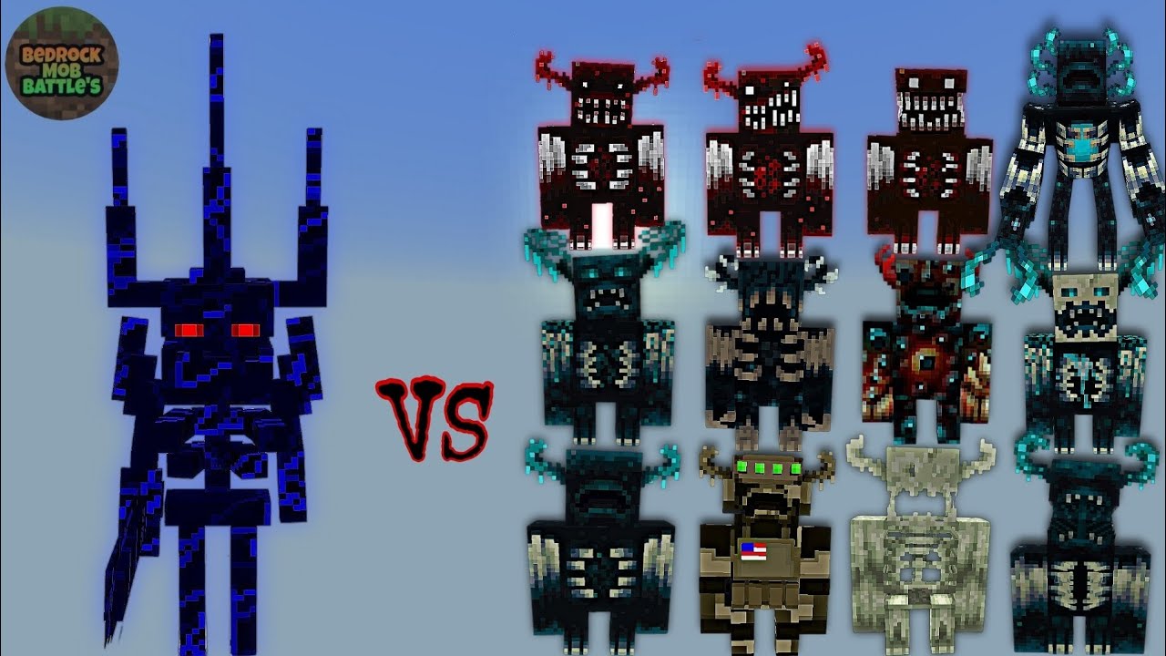 Evil Spirit Wither Skeleton Titan vs Warden Plus | Minecraft Bedrock ...