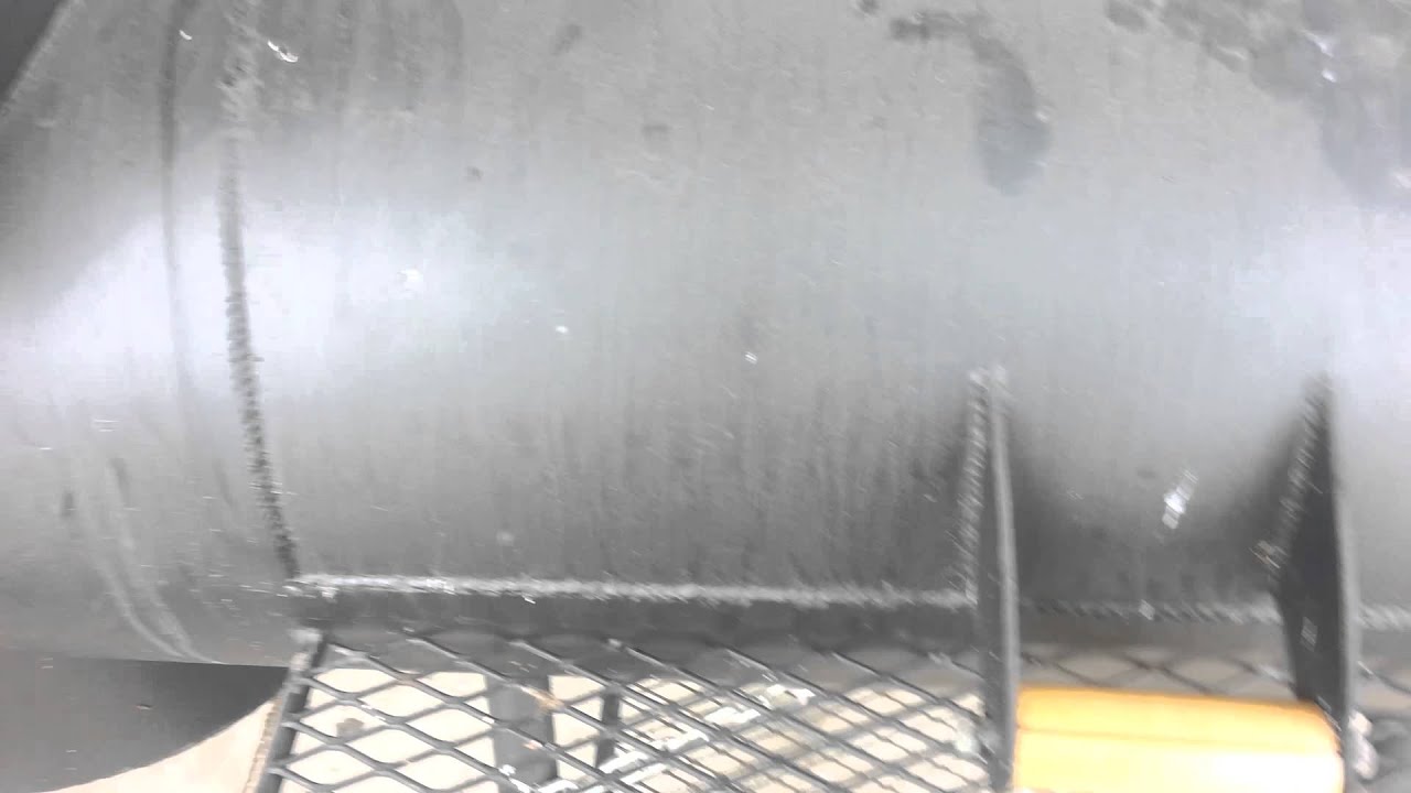 Texas best pit offset smoker - YouTube