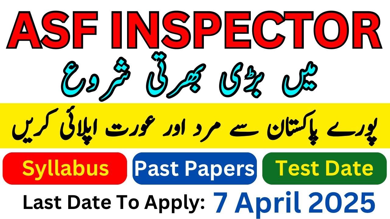 ASF Inspector Jobs in FPSC | ASF Inspector Test Syllabus Details ...