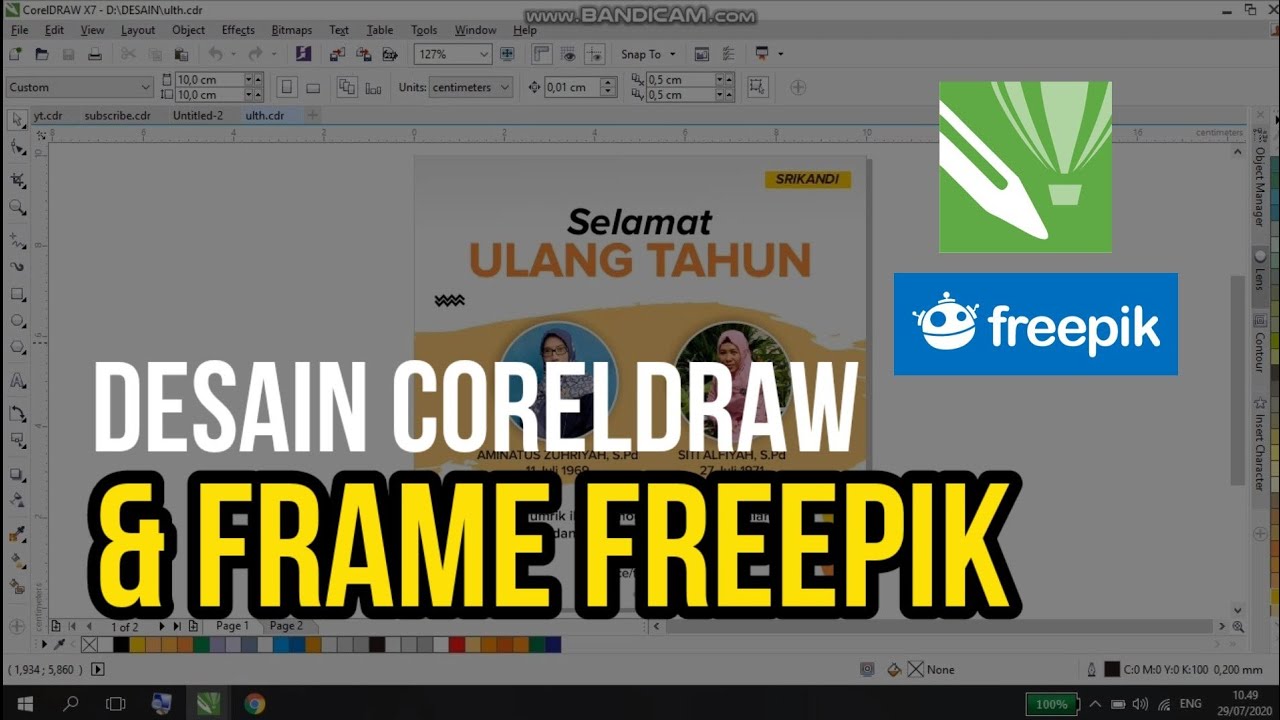 Membuat Desain Profesional Menggunakan CorelDRAW dan Layanan frame ...