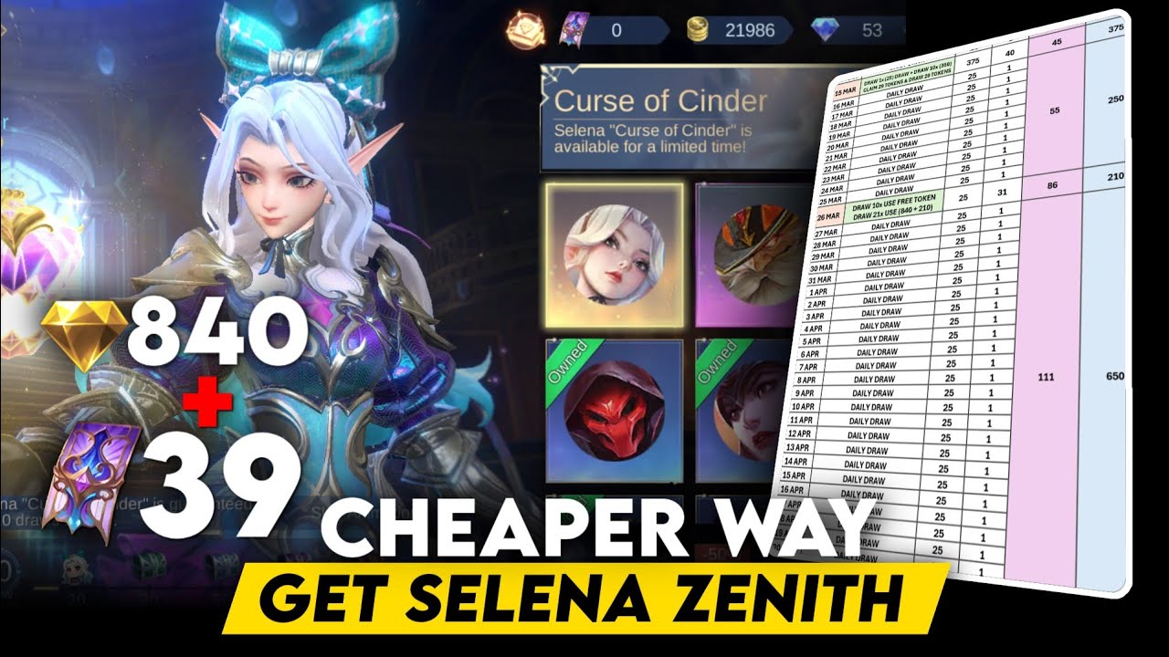 LATEST UPDATE CHEAP TO GET SELENA ZENITH SKIN WITH 840 PROMO DIAMONDS💎 ...