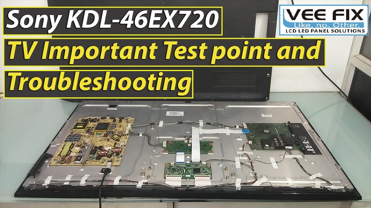Sony KDL 46EX720 TV Important test point and troubleshooting on T con ...