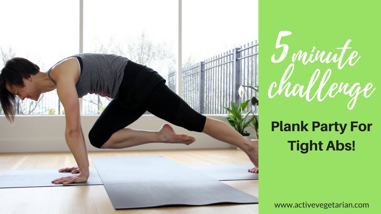 5 Minute Challenge - plank party for tight abs! - YouTube