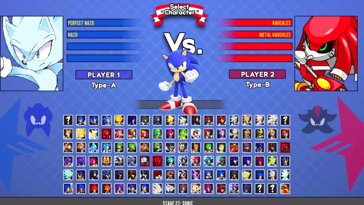 Perfect Nazo & Nazo VS Knuckles I Sonic Mugen Battle HD - YouTube