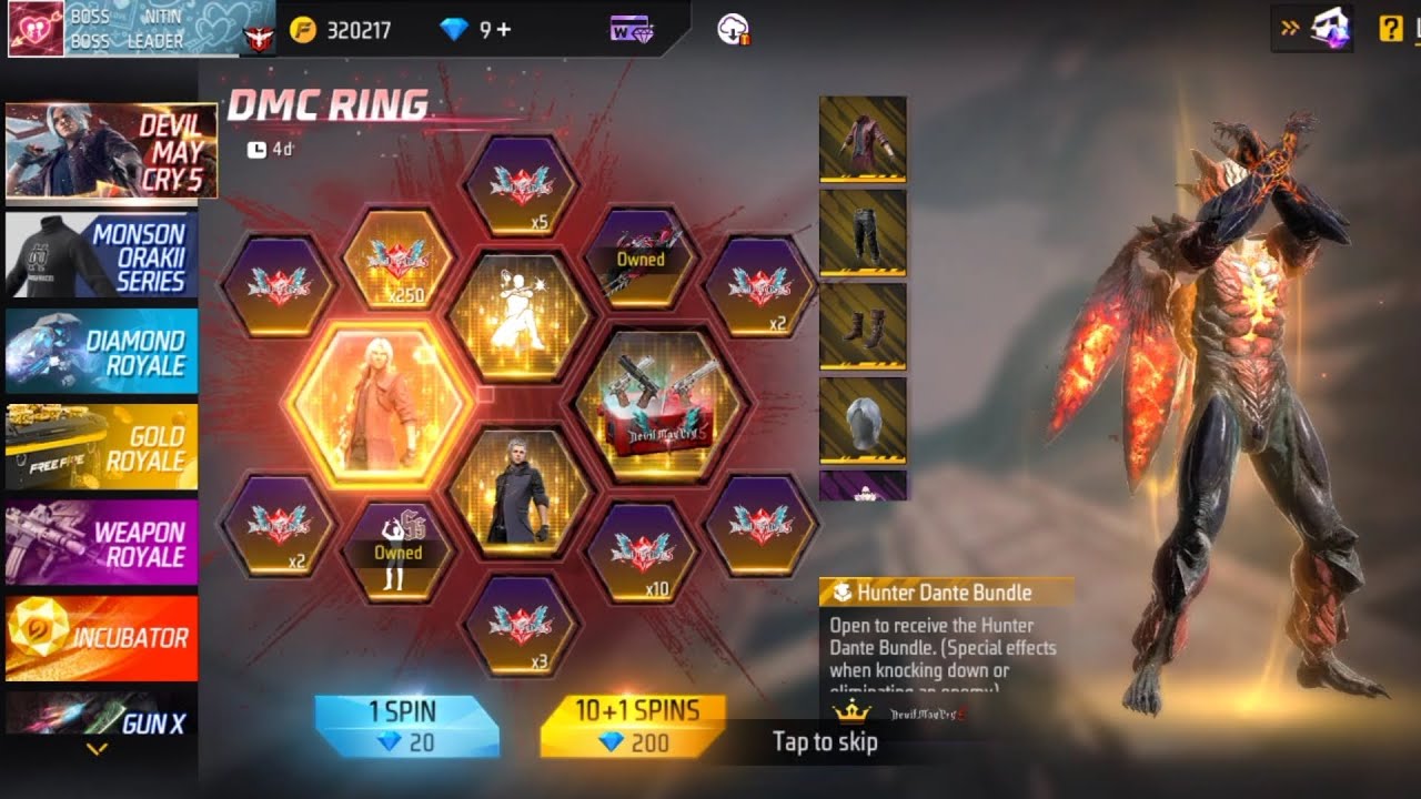 Free Fire Now Spine 200 diamonds Spine good Luck 😍😍 #ff #freefiremax # ...