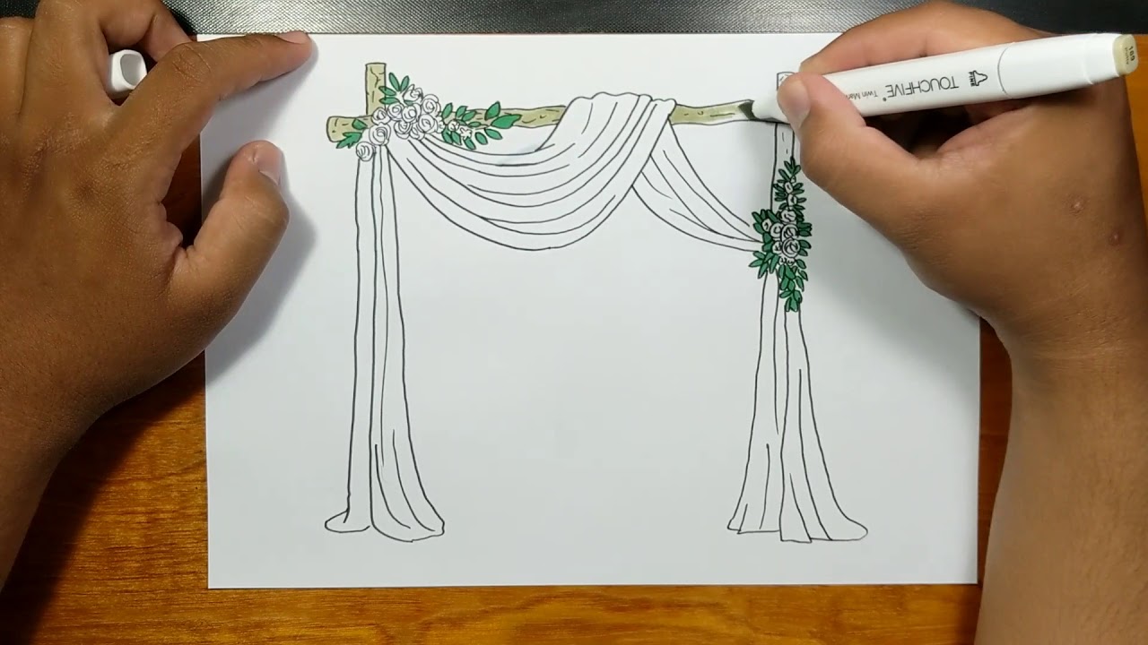 How to draw a wedding arch | Beachweddingtips.com