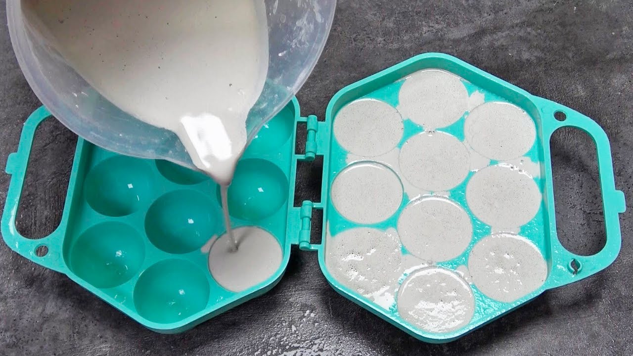 I poured gypsum into the egg container. An experiment with amazing ...